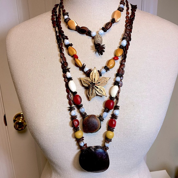 Hand Crafted | Jewelry | Natural Seed Necklaces Set Of 4 | Poshmark